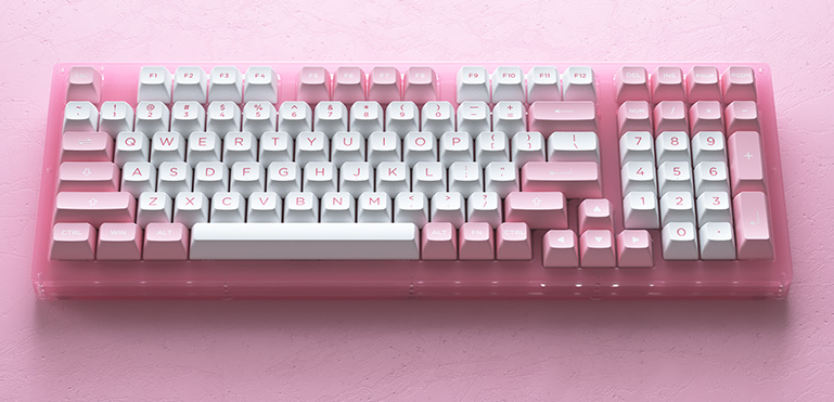 Bàn phím cơ AKKO ACR98 Pink Akko CS Jelly Pink Switch