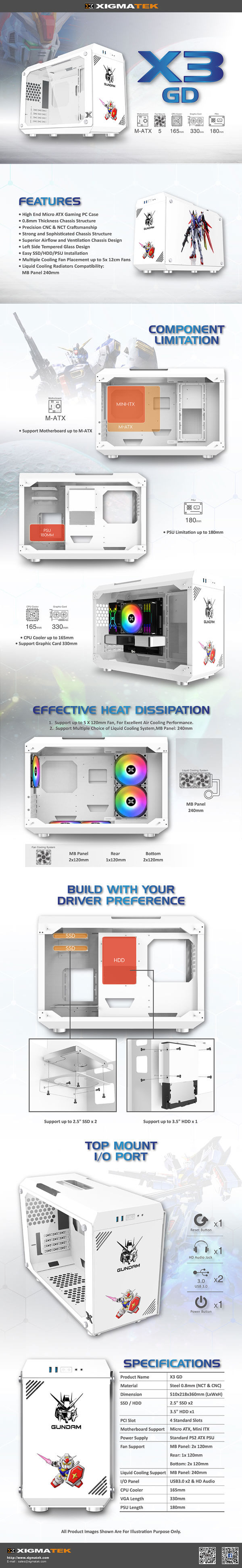 Vỏ máy tính Xigmatek X3 GD (EN48489) | Chính Hãng | GIÁ RẺ QUÁ