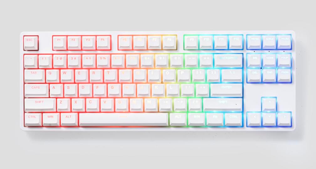 Bàn phím cơ AKKO 5087 RGB ASA White Akko CS Jelly Purple switch