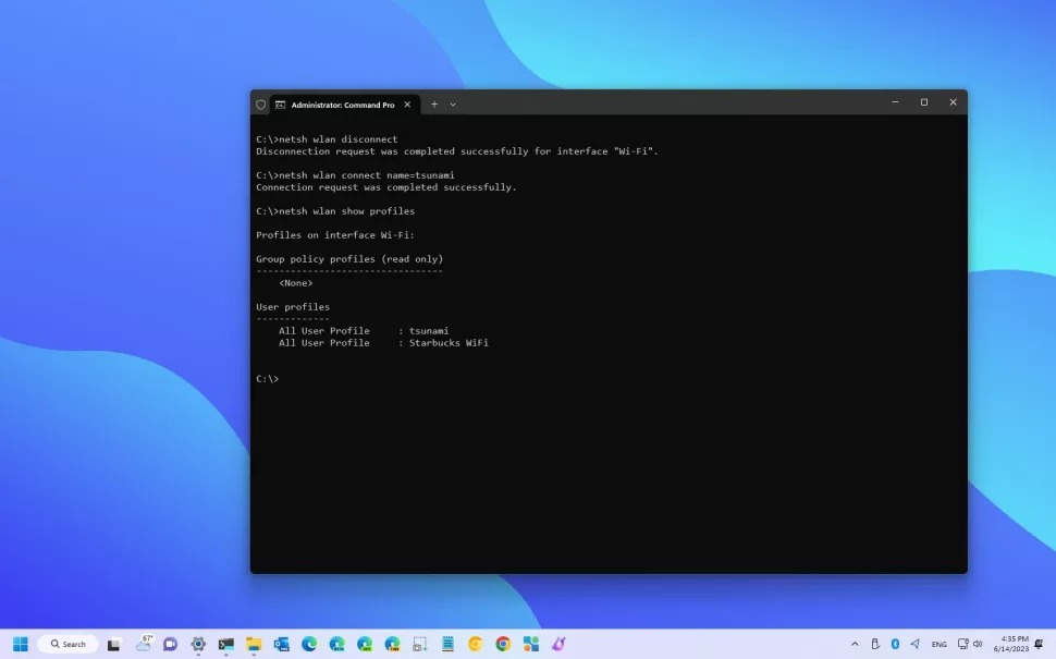 [Mẹo vặt] Cách điều khiển mạng Wi-Fi từ Command Prompt trên Windows 11