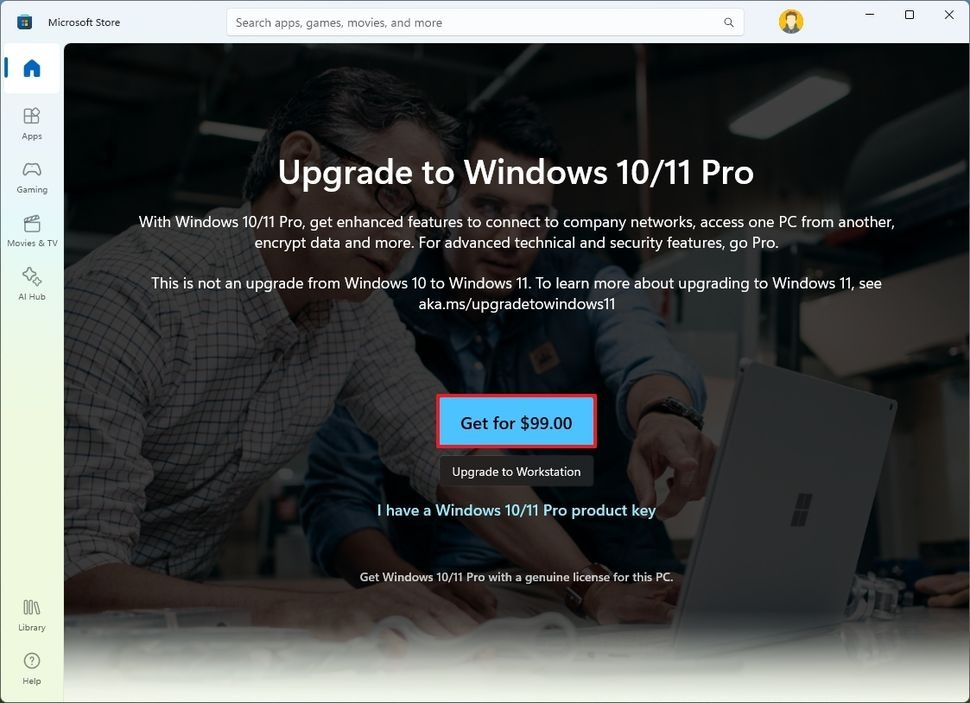 Hướng dẫn cách nâng cấp PC chạy HĐH Windows 11 Home lên Windows 11 Pro
