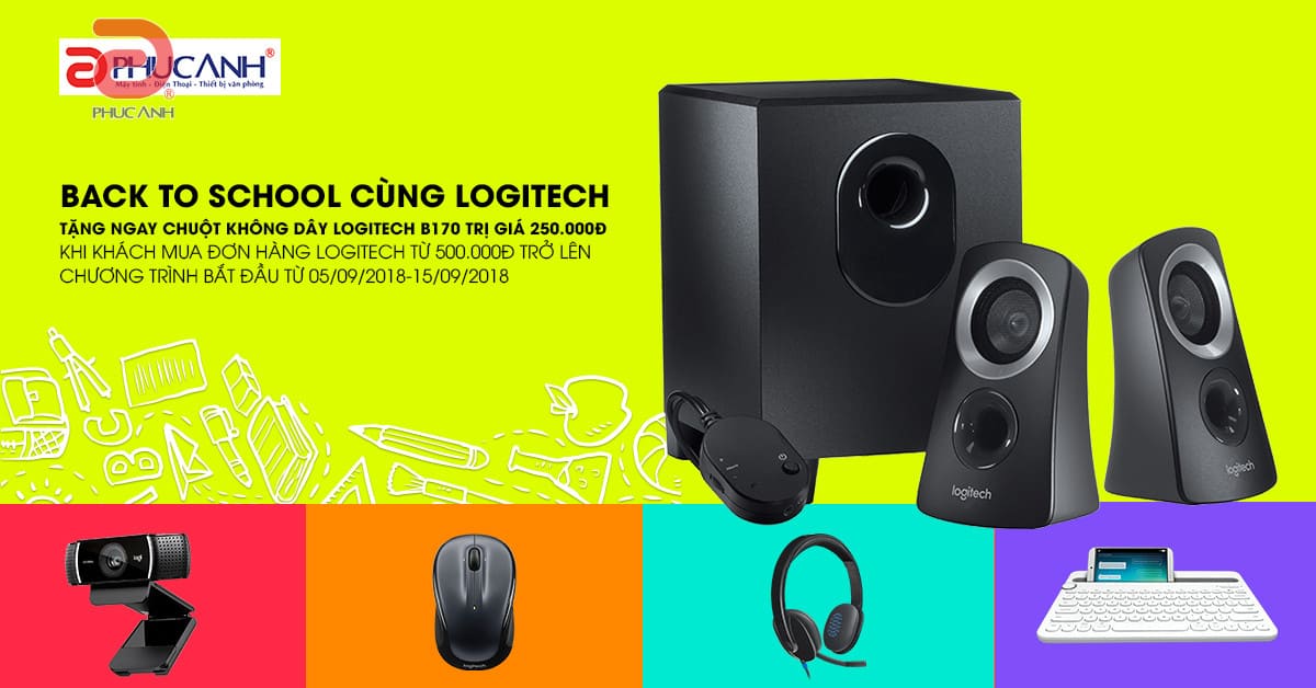 BACK TO SCHOOL CÙNG LOGITECH: TẶNG CHUỘT B170 CHO CÁC ĐƠN HÀNG TỪ 500. ...