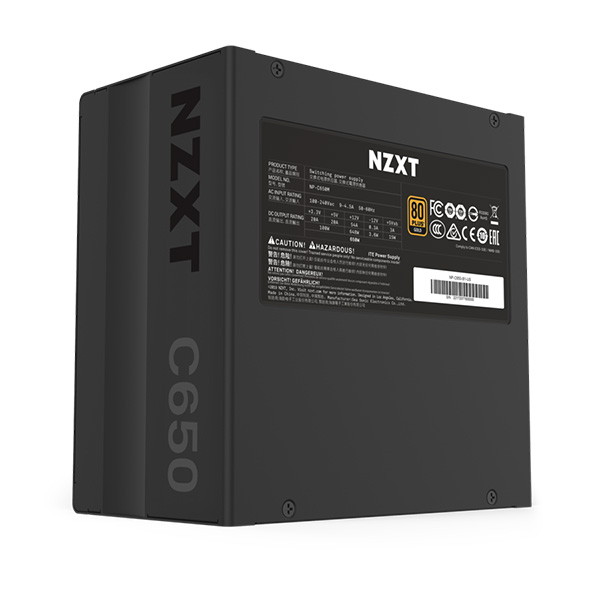 Nguồn máy tính NZXT C650 Full Modular - 80 Plus Gold (NP-C650M-EU)