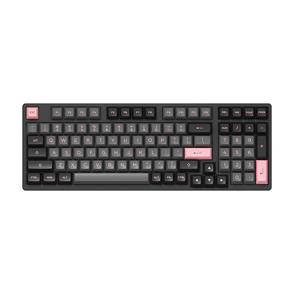 Bàn phím cơ AKKO 3098 ASA Black Pink Akko CS Rose Red switch