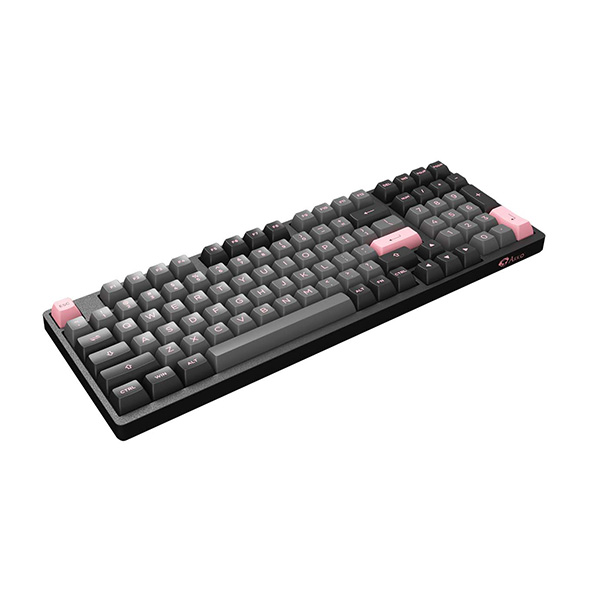 Bàn phím cơ AKKO 3098 ASA Black Pink Akko CS Rose Red switch