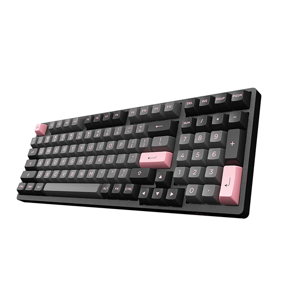 Bàn phím cơ AKKO 3098 ASA Black Pink Akko CS Rose Red switch