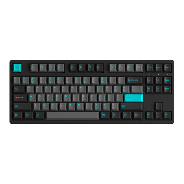 Bàn phím cơ AKKO 3087 Plus Black & Cyan Akko CS Wine Red switch
