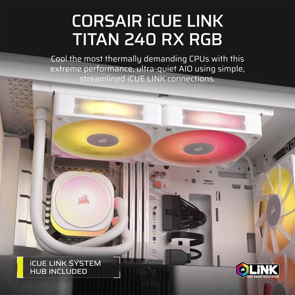 Tản nhiệt nước AIO Corsair iCUE LINK TITAN 240 RX RGB White CW-9061020 ...